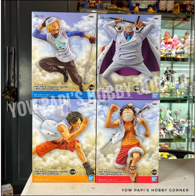 ONE PIECE MAGAZINE FIGURE SPECIAL LUFFY ACE SABO GARP - BANPRESTO ...