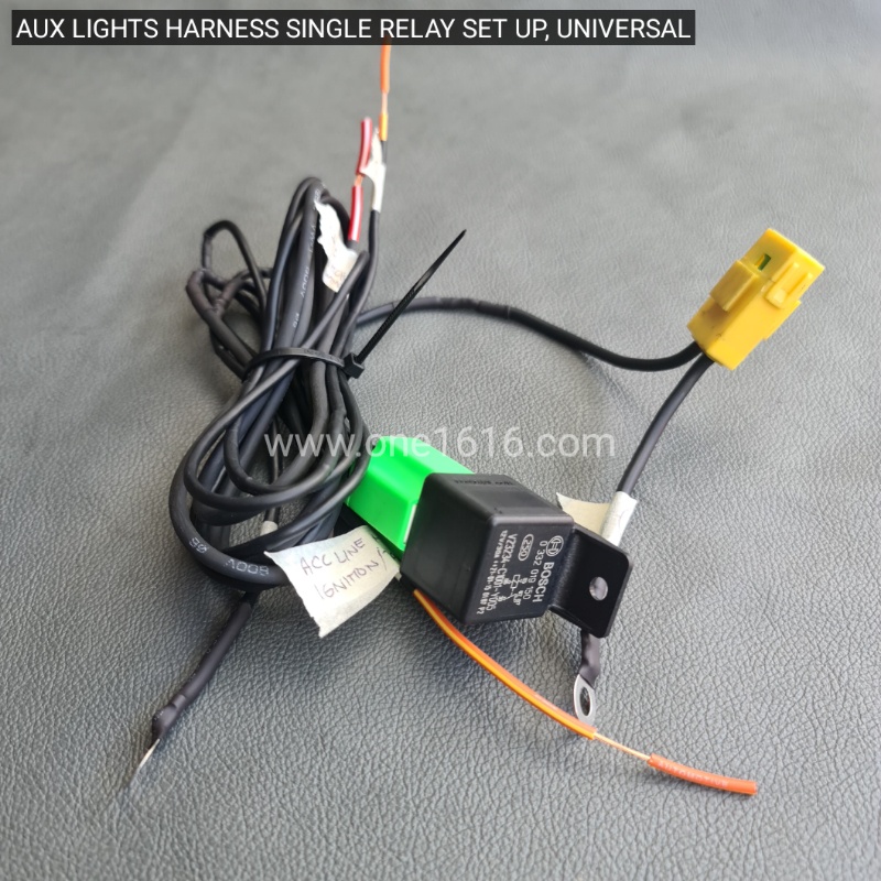 WIRING HARNESS FOR AUXILLIARY LIGHTS MDL UNIVERSAL SINGLE RELAY SET UP ...