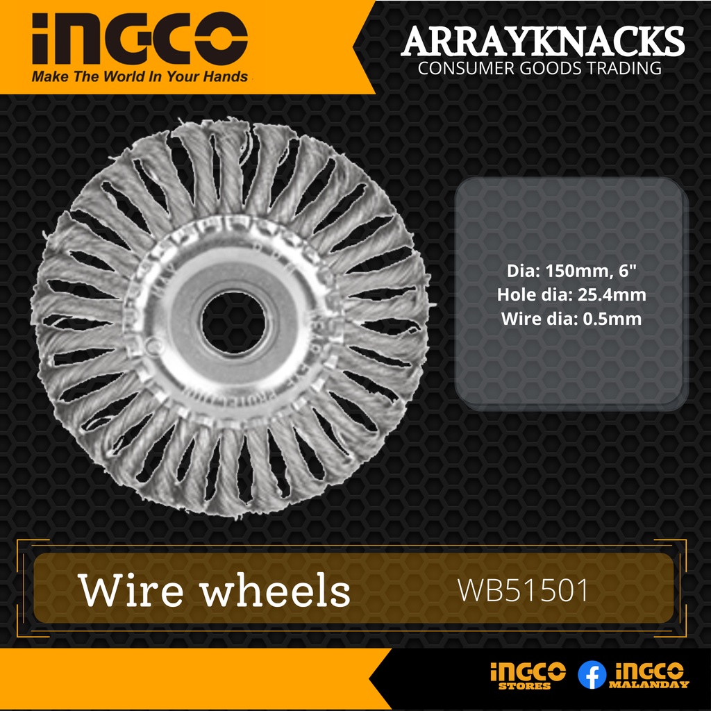INGCO Wire wheels 6" (WB51501) HANDTOOLS | Shopee Philippines