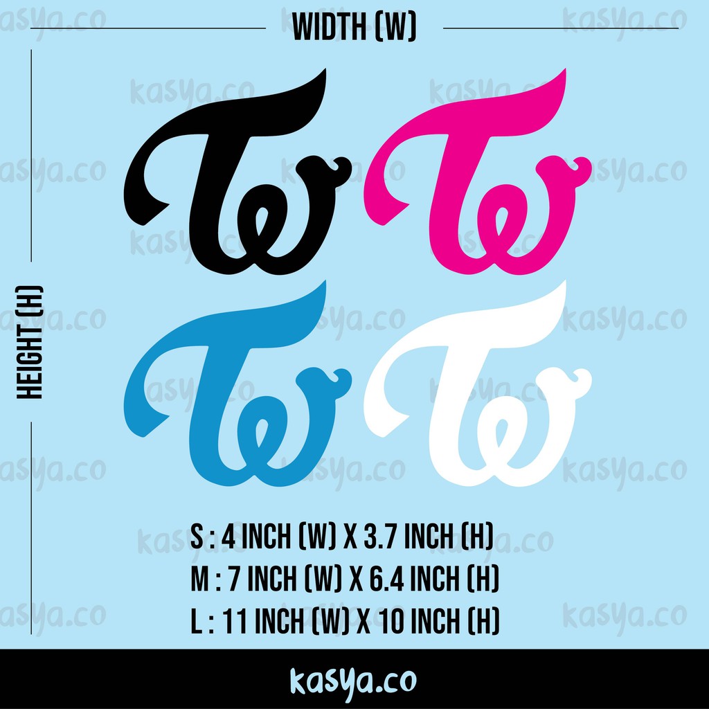 TWICE LOGO vinyl sticker cutting | Shopee Philippines