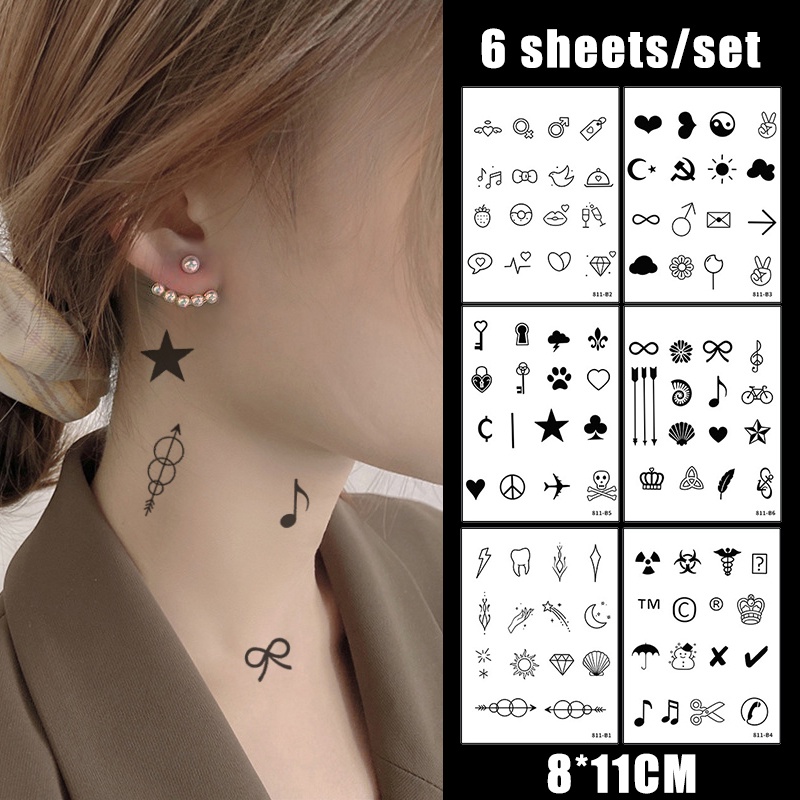 【SUN】93 Patterns/6 Sheet Magic Tattoo Sticker Waterproof Long Lasting ...