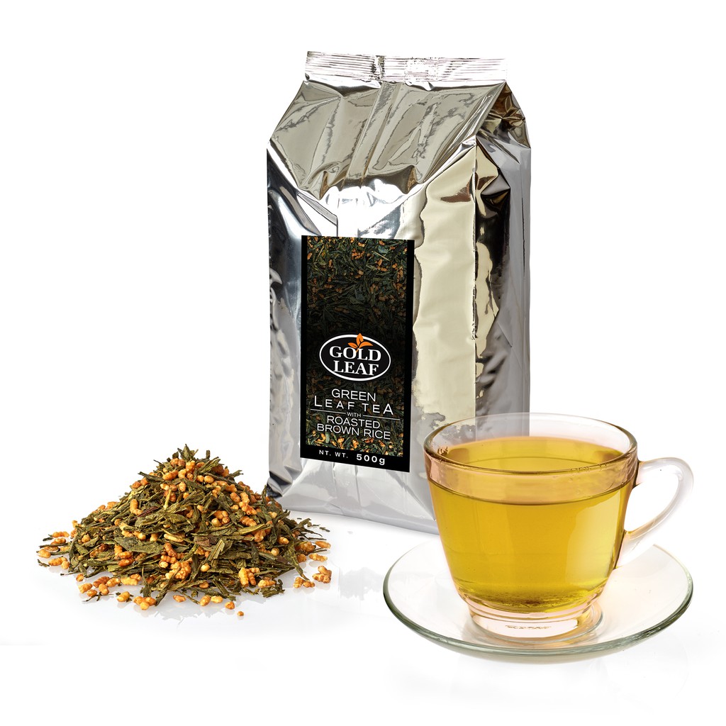 Gold Leaf Oriental Blends: Green Tea with Roasted Brown Rice (Leaf Tea ...