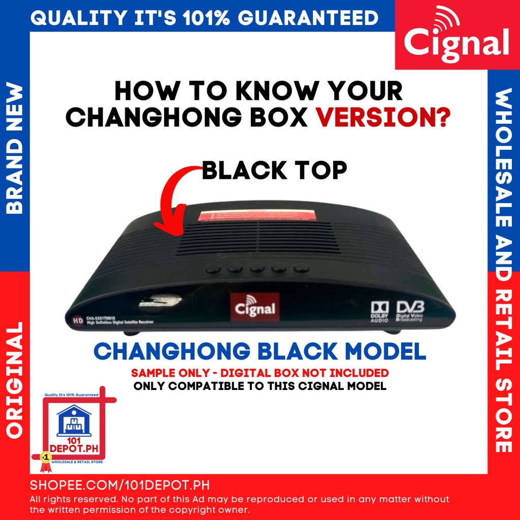 Cignal Remote Changhong BLACK MODEL HD (REMOTE ONLY) | Shopee Philippines