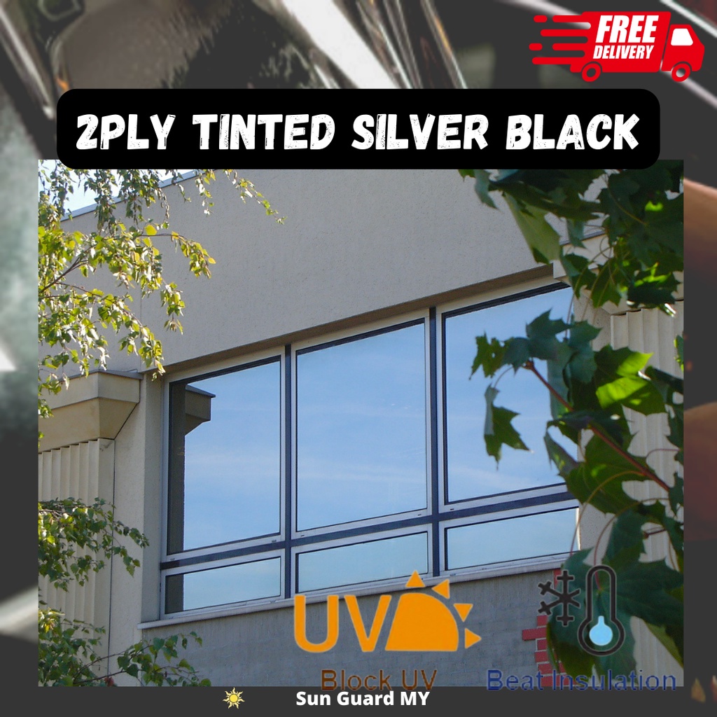 Tinted window silver black/Tinted Building/ Tinted Window/ Tinted Rumah ...