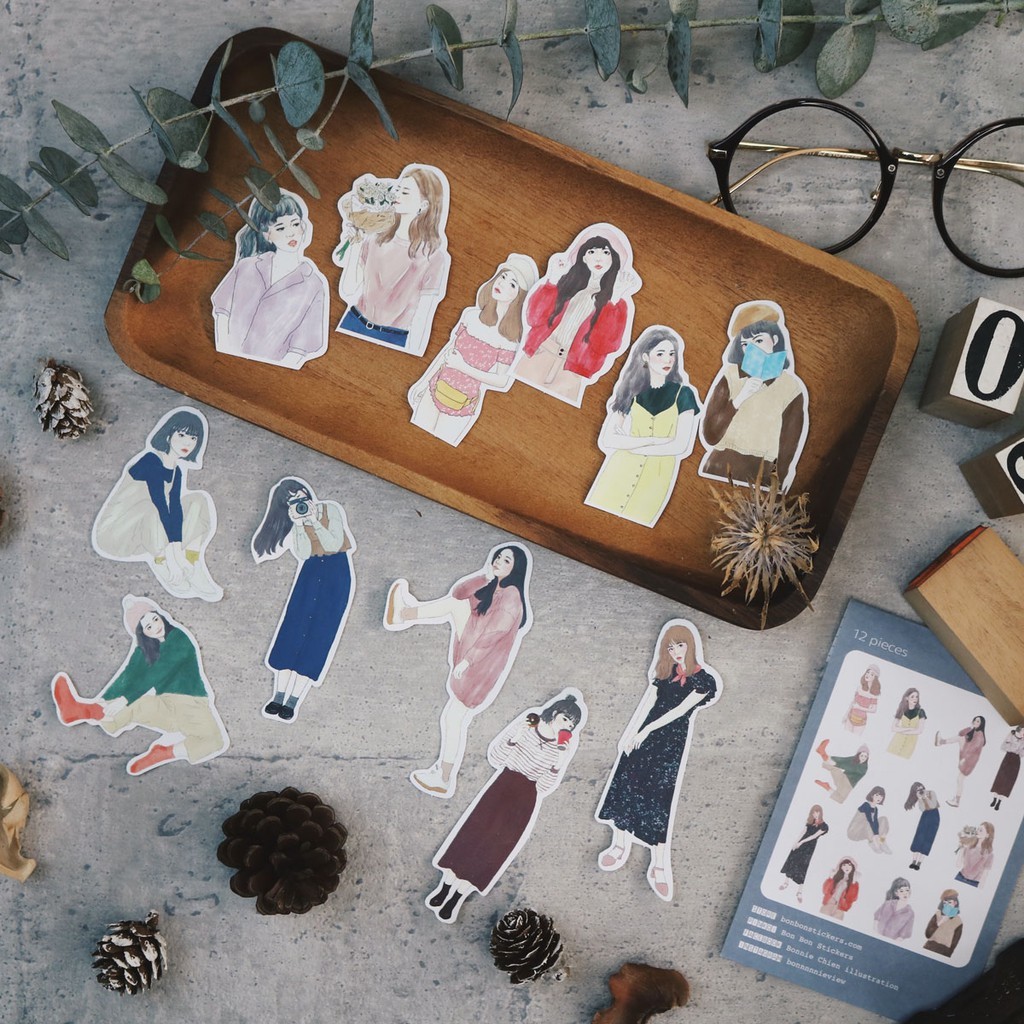 Bon Bon Stickers - Calendar Girl Sticker Pack | Shopee Philippines