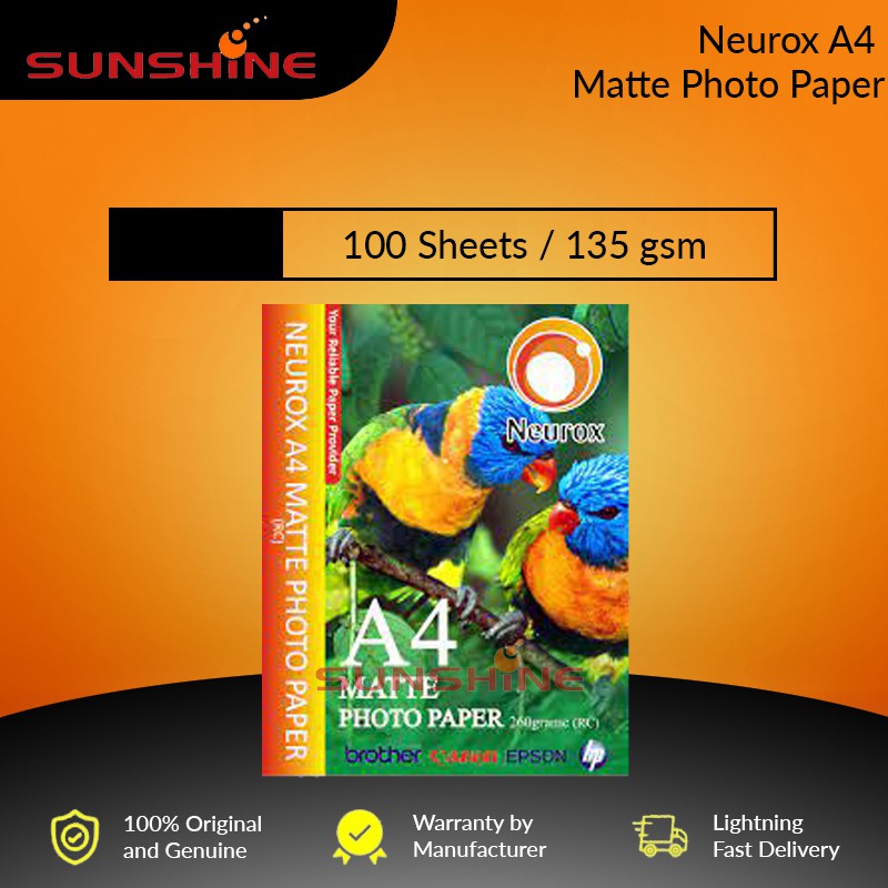 A4 MATTE INKJET PAPER 100PCS/PKT (135GSM) | Shopee Philippines