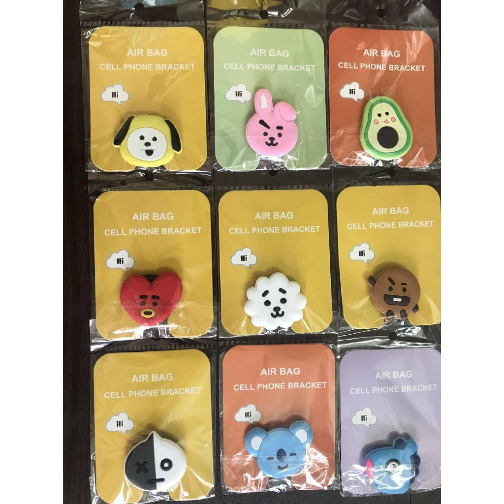 FUN BTS bt21 Cartoon Cell Phone Airbag Bracket | Shopee Philippines