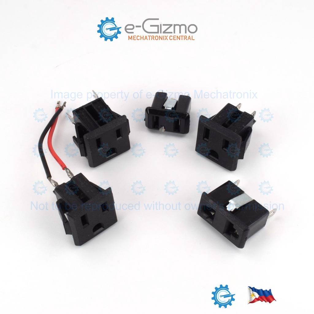 NEMA-1 NEMA-5 Panel Mount AC Outlets 10A 220VAC col | Shopee Philippines
