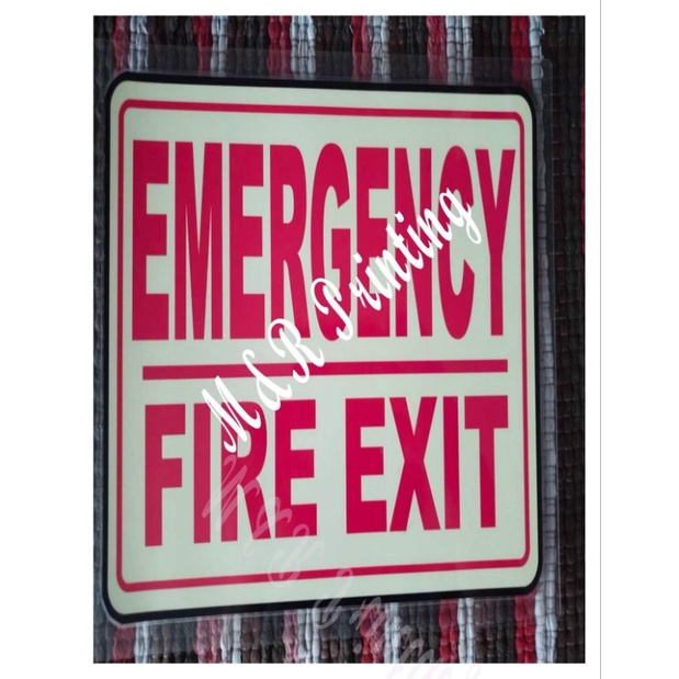 Emergency fire exit signage laminated | Shopee Philippines
