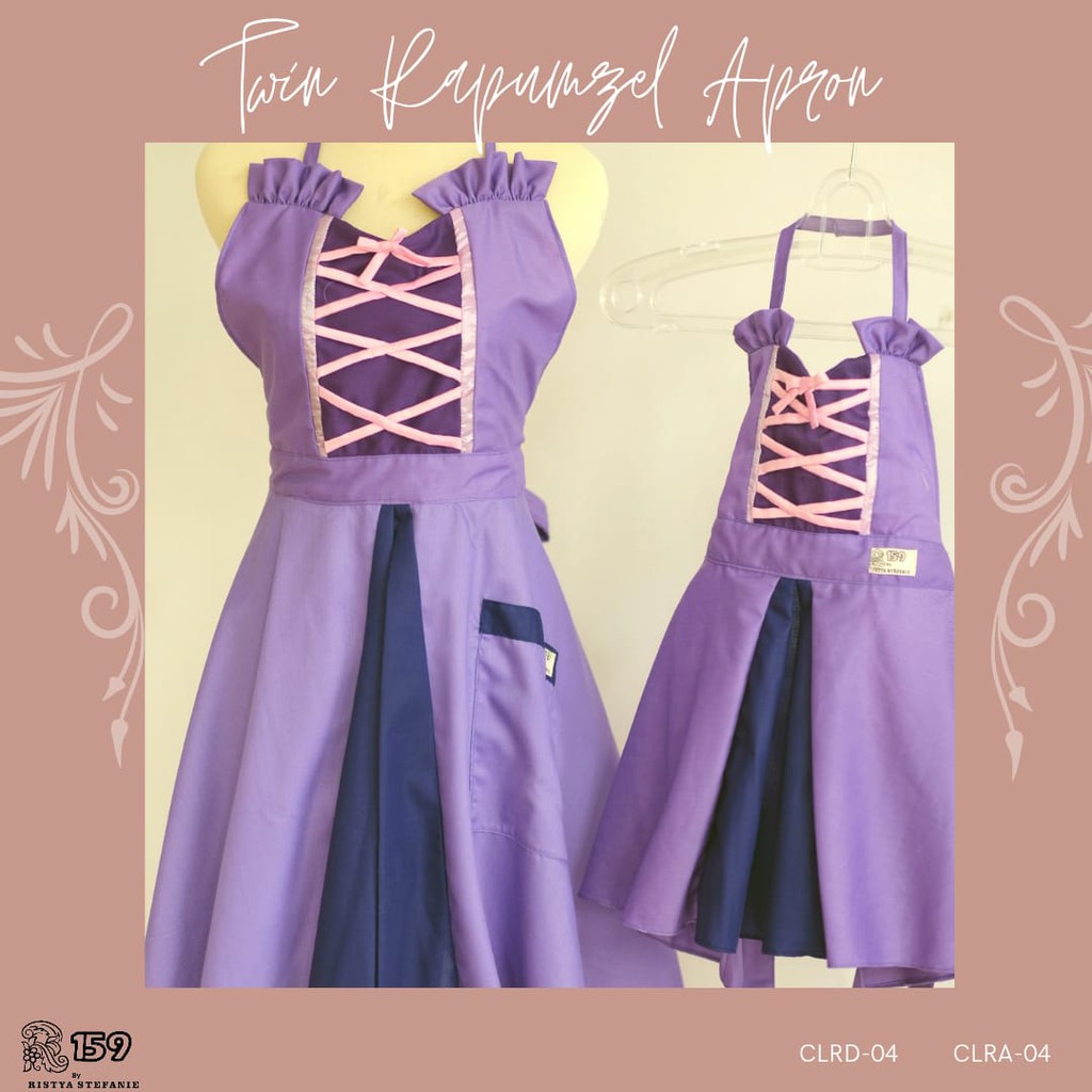 Rapunzel Apron (Twin For Mom N Daughter) | Shopee Philippines