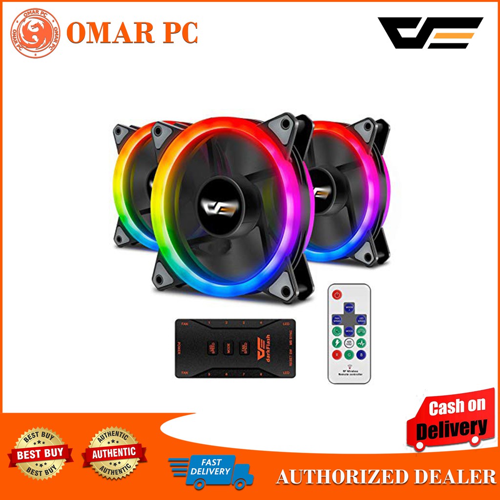 DARKFLASH DR12 PRO 3IN1 RGB FAN W/HUB AND REMOTE | Shopee Philippines