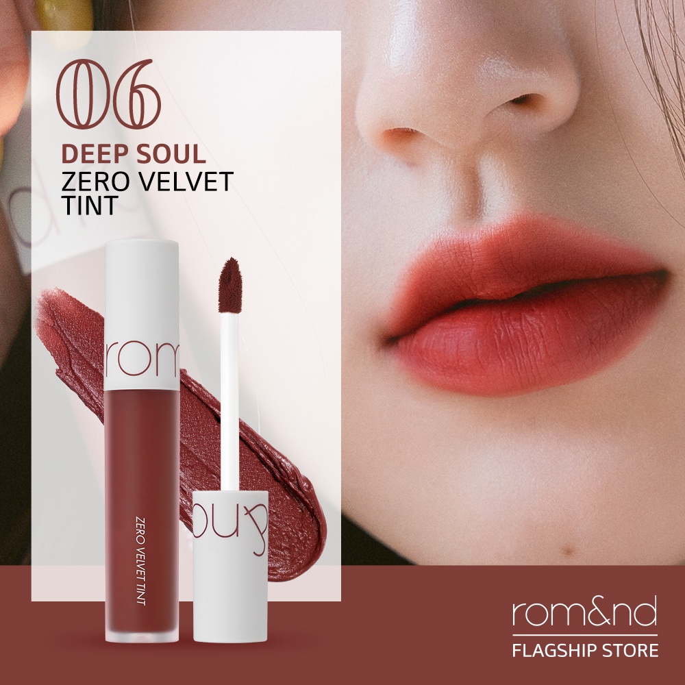 ☽Romand Zero Velvet Tint - 06 Deep Soul [Lip Tint] [Lightweight] [Matte ...