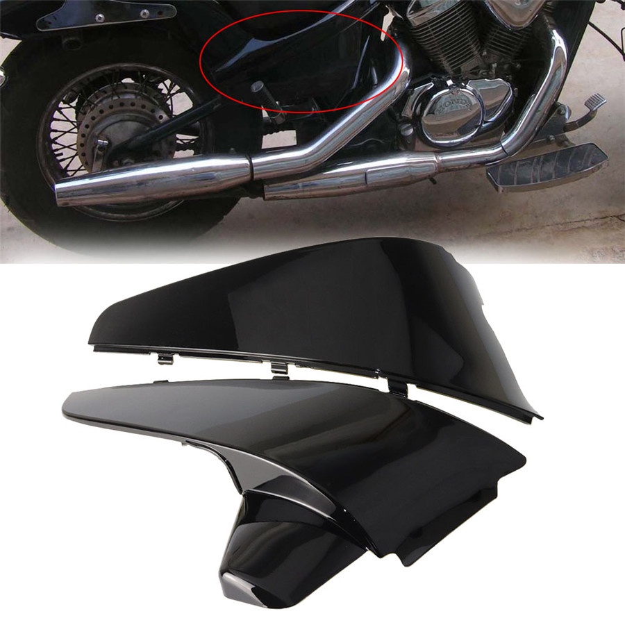 Black ABS Plastic Motorcycle Side Battery Batteries Cover Guard For ...