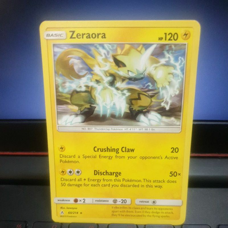 Zeraora - 60/214 - Rare Sun & Moon: Unbroken Bonds Singles | Shopee Philippines