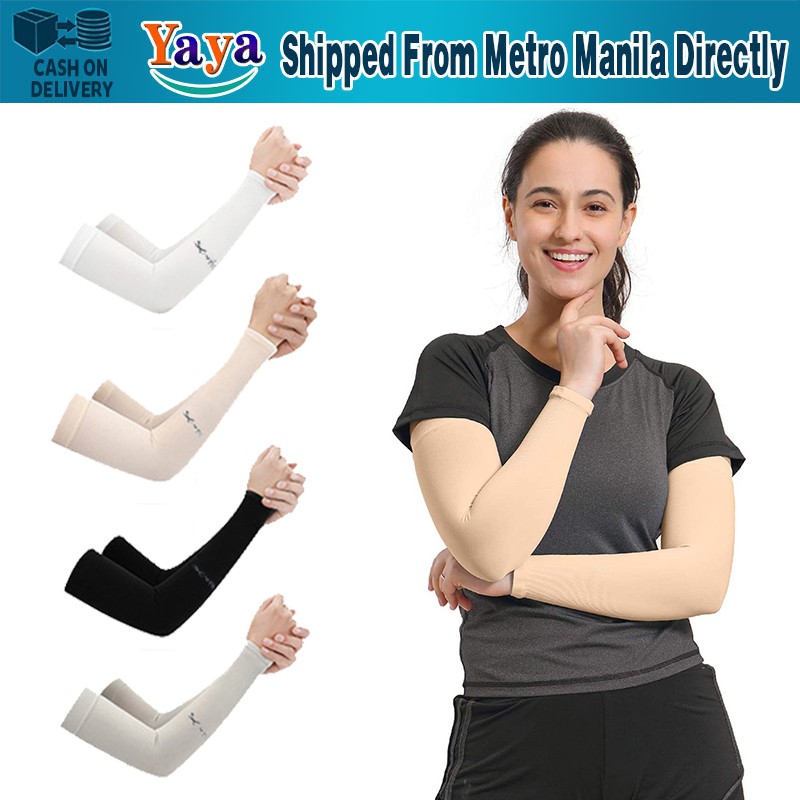 【Fast Dlivery】 Ice Arm Sleeve Sun Protection Sleeves Anti-UV Sunscreen ...