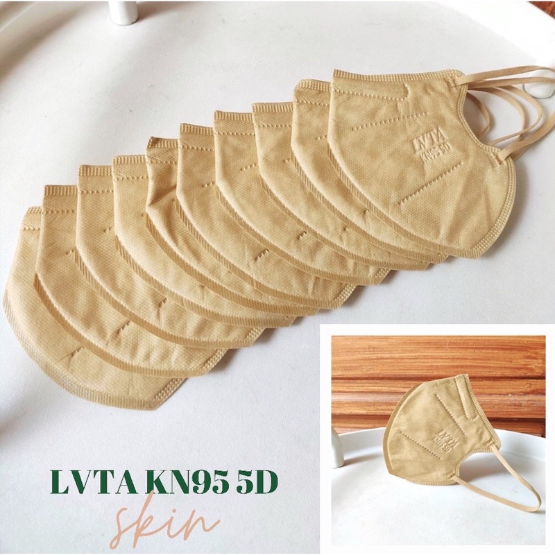 LVTA KN95 5D SKIN - NUDE WHITE & GRAY Facemask 10PCS Skin Neutral 5D ...