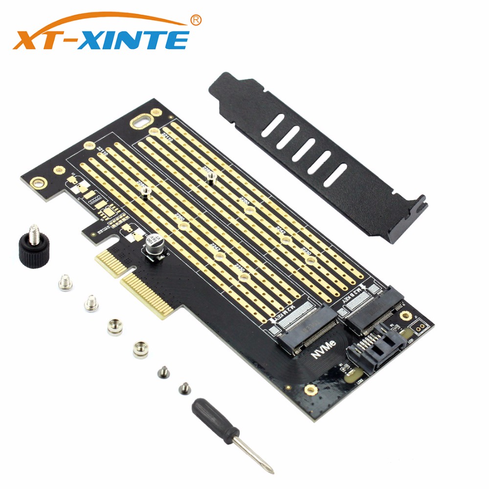 SK6 M.2 Ssd Pcie X4 Adapter M Key B Sleutel Dual Interface Card Suppor Pci Express 3.0X4 voor ...