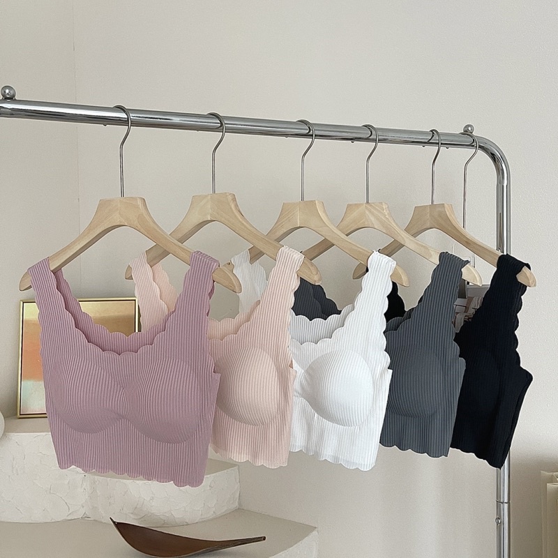 LSJ women's ultra-light Underwear sports back Bra without steel ring ...