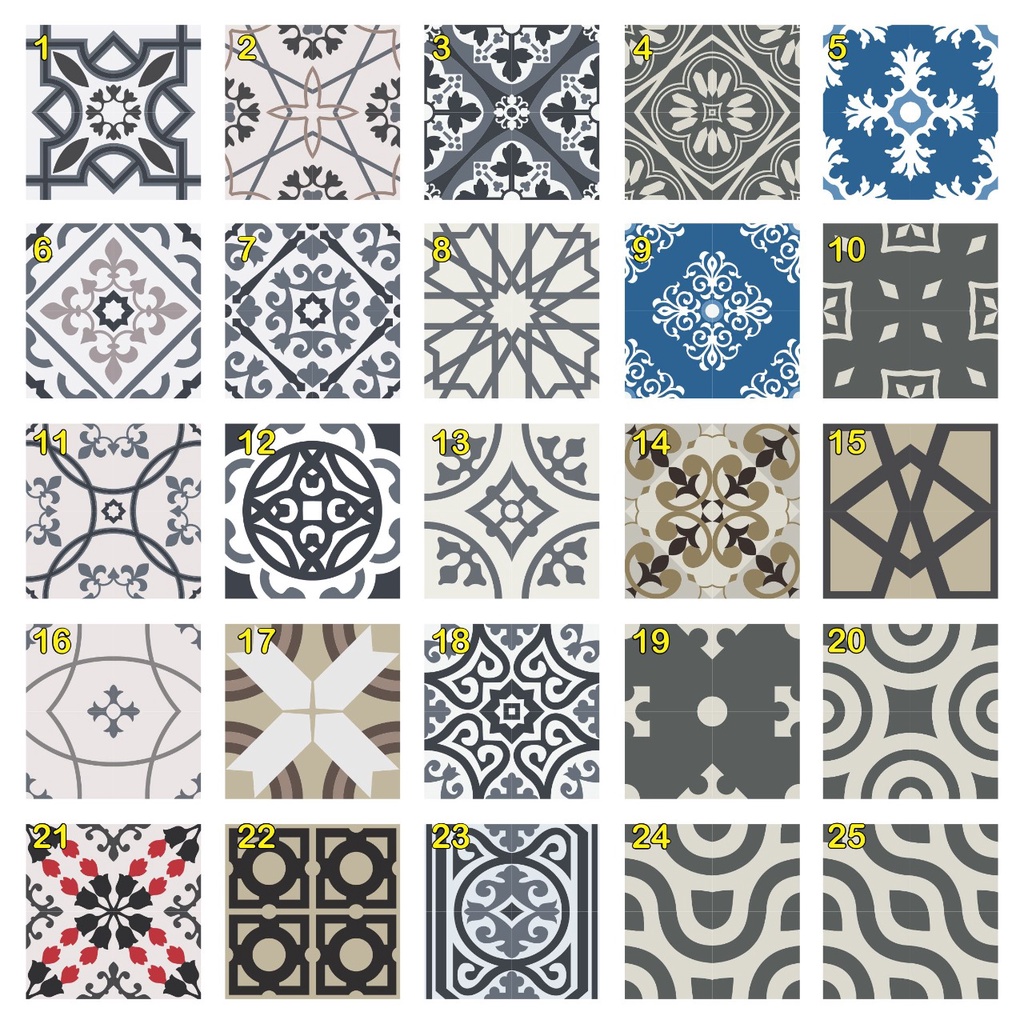 St - MOTIVE TEGEL STICKER 40 / FLOOR STICKER / CERAMIC / BATHROOM WALL ...