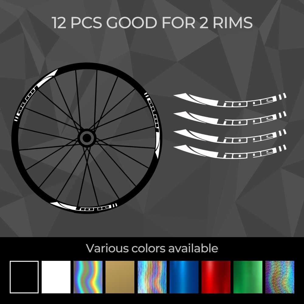 HOPE | 26 | 27.5 | 29 | Wheel Rim Decal Stickers For Mountain Bike And ...