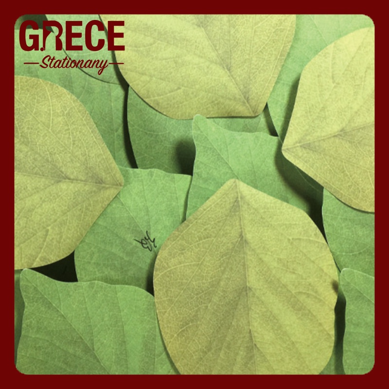 Leaf Design Note Sticky note Message 50 leaves per pad | Shopee Philippines