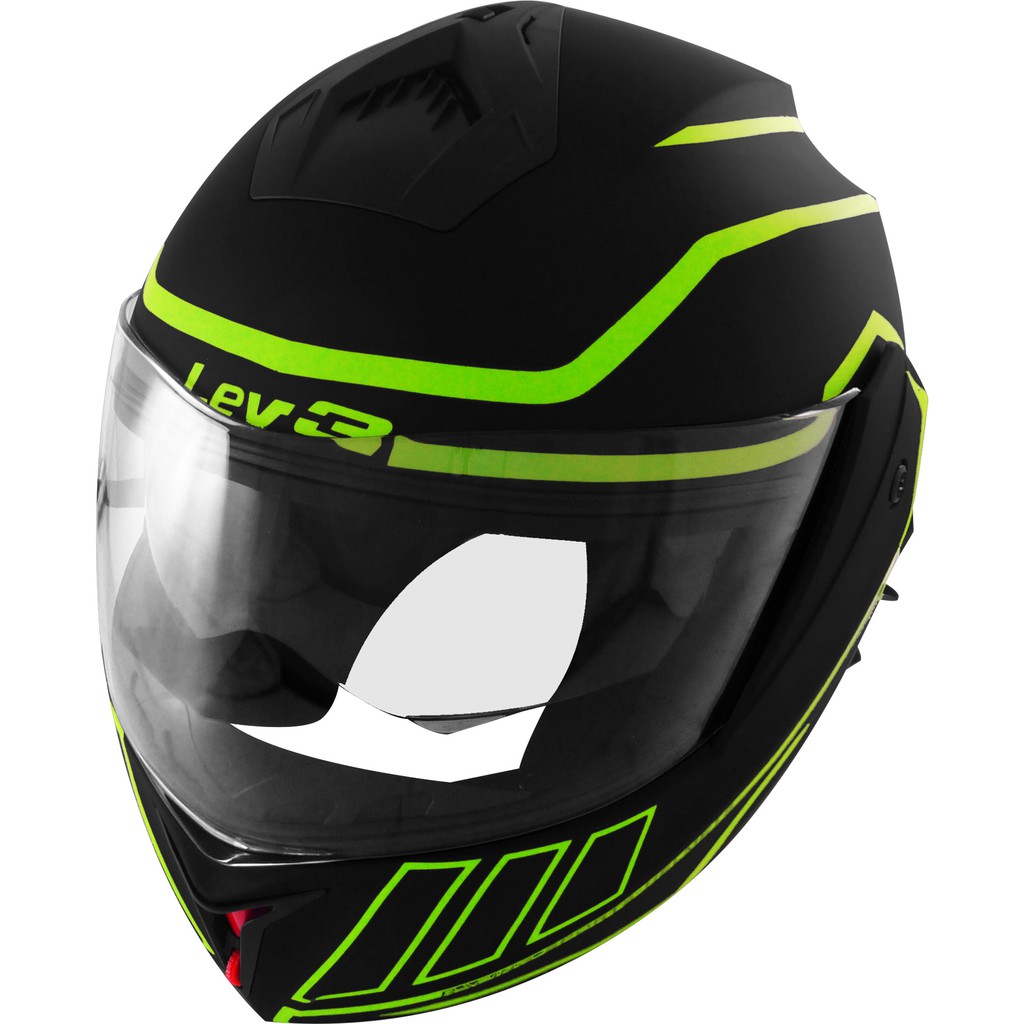 Lev3® Modular BJ-5700 Knight Motorcycle Helmet (Matte Green) | Shopee ...