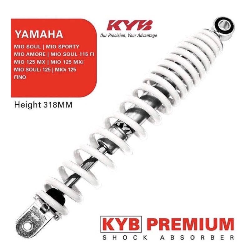 KYB Shock Absorber (318mm) Mio Sporty - Mio i 125 - Mio MXi - Gravis ...