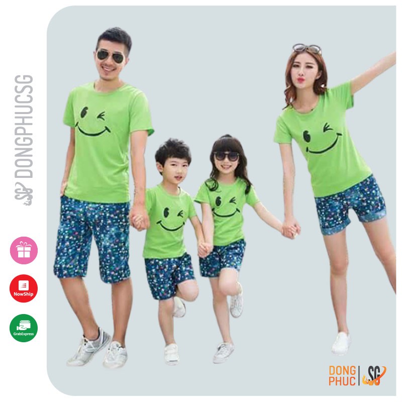 Smiley face family shirt Family uniform for 3/4/5 people Mother and ...