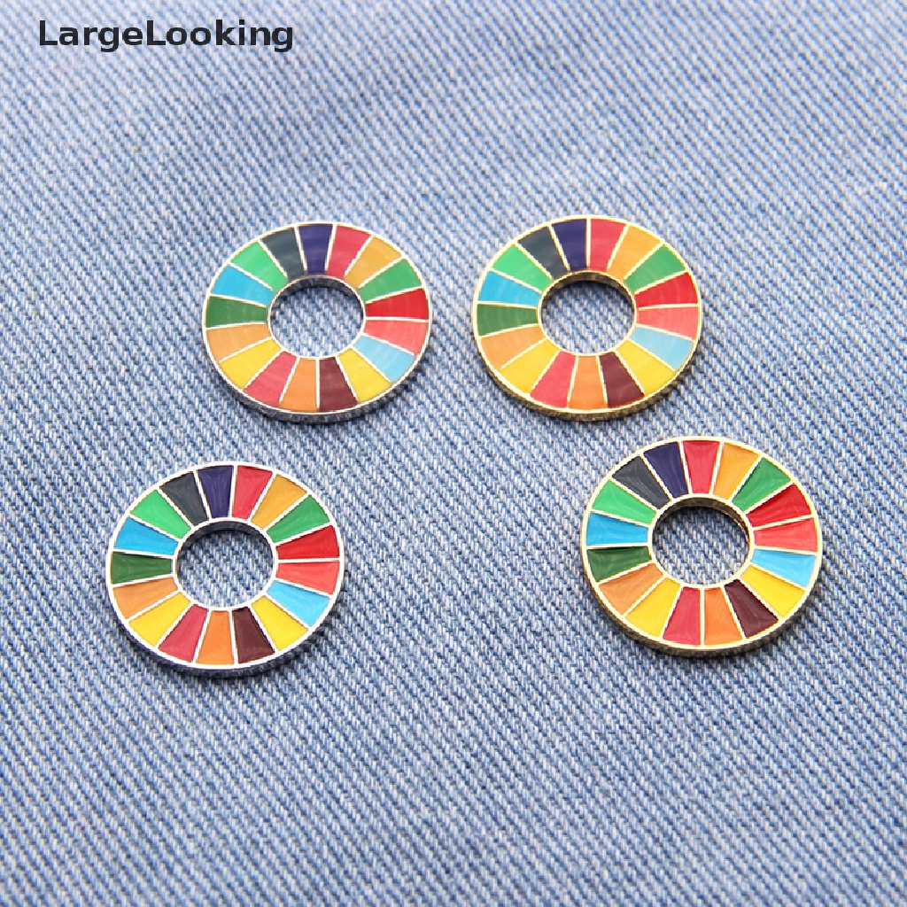 [LargeLooking] Enamal 17 Colors Sustainable Development Goals Brooch ...
