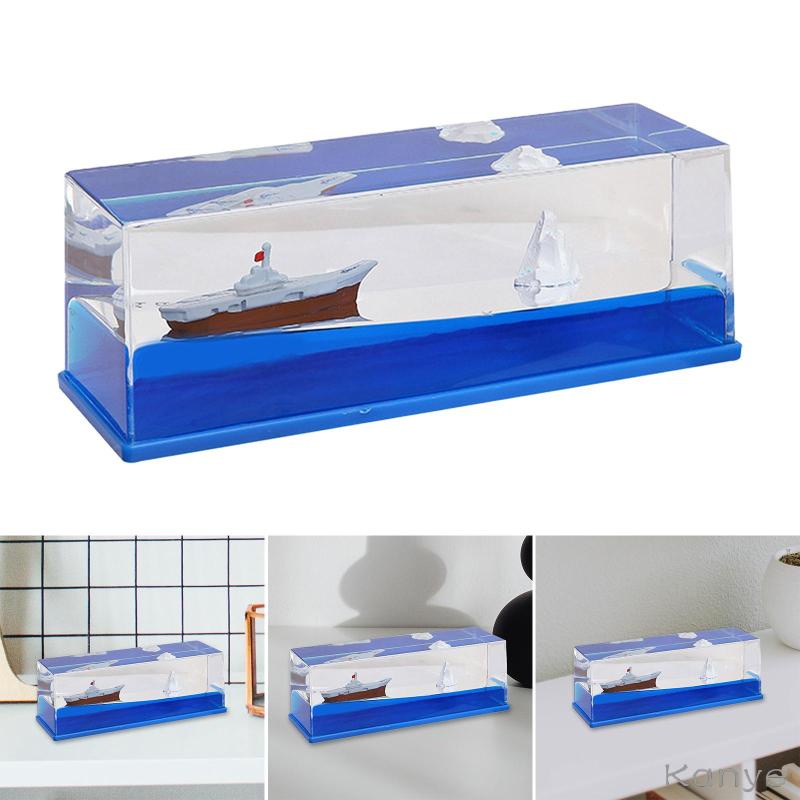 [KY] Ship Fluid Drifting Bottle, Ship Model, Acrylic Display Case ...