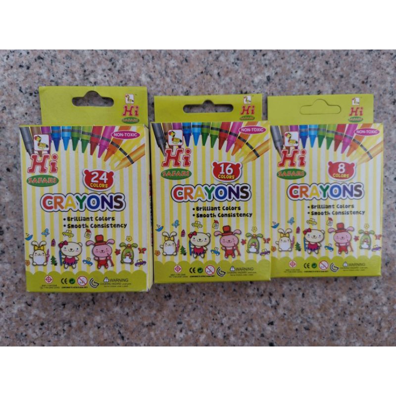 [SAFARI] Crayons [8, 16, 24 colors] | Shopee Philippines