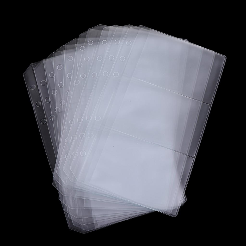 10 Clear Binder Pockets Binder Pages Protector Sleeves A6 A7 | Shopee ...