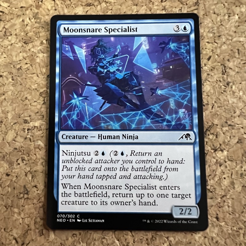 MTG MOONSNARE SPECIALIST (HUMAN NINJA) KAMIGAWA NEON DYNASTY (BLUE ...