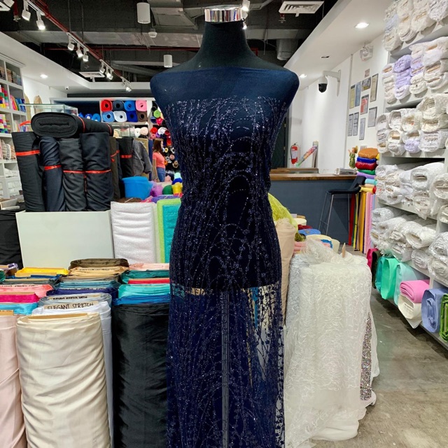 Glitter Fabric Maroon Lace 60" Width (Per Yard) | Shopee Philippines