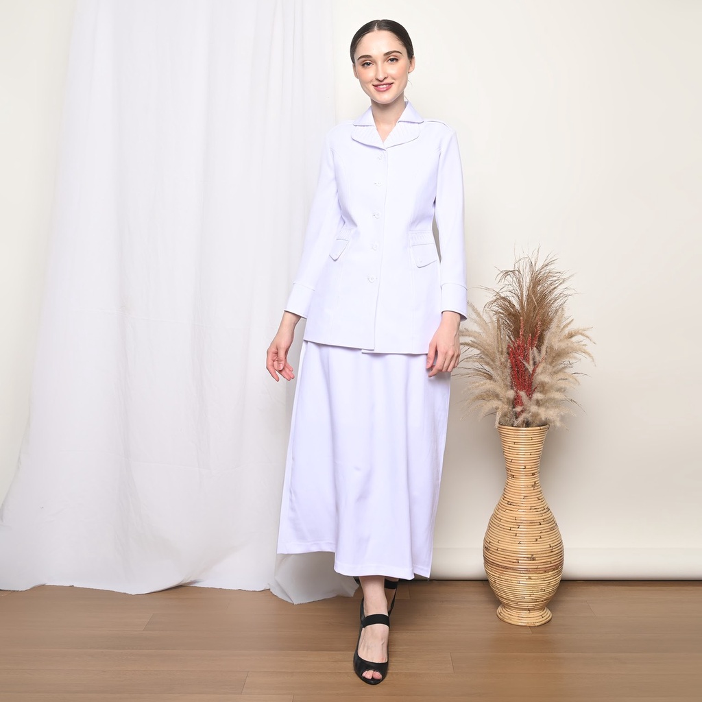 PUTIH Women's Civil Servant Uniform Local Government Coat Waita PDH ...