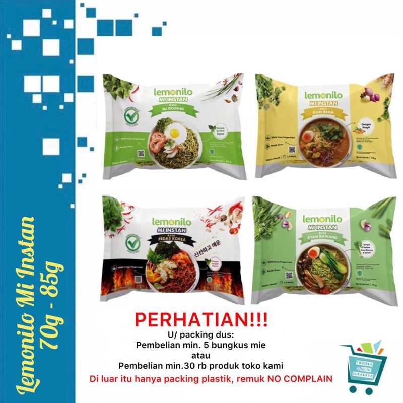 Lemonilo Instant Noodles / Lemonilo Noodles Fried Noodles / Chicken ...