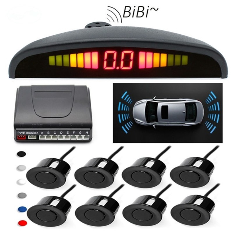 4/6/8 Radar Probe Crescent Display Front Car Rear Reversing Sensor ...