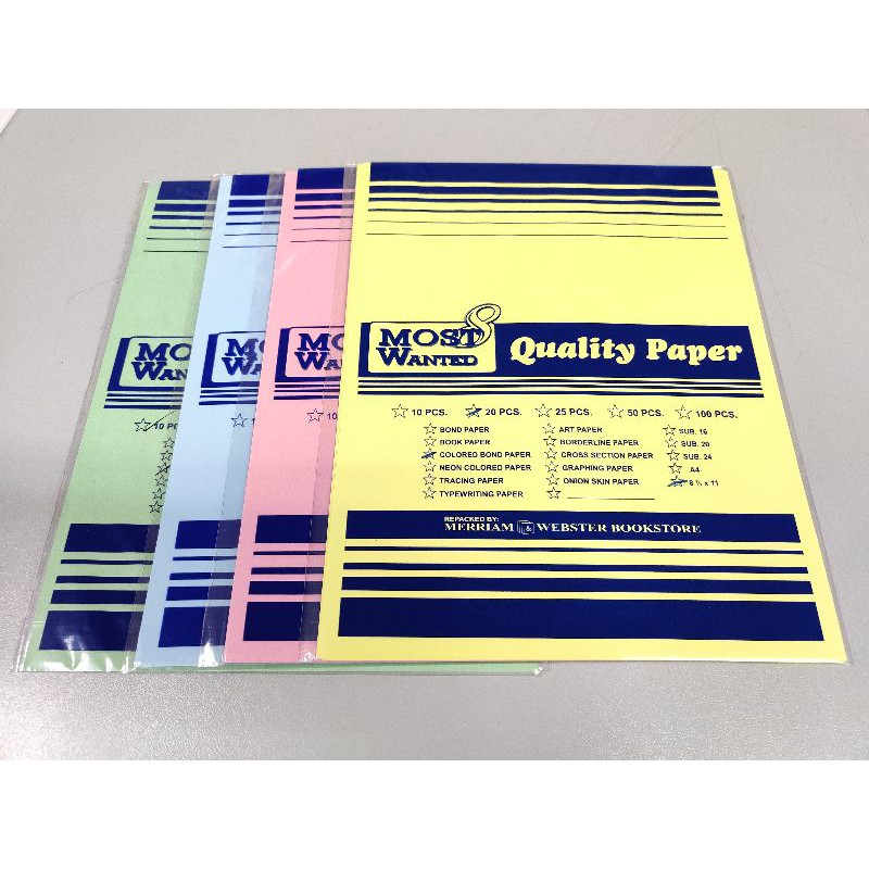 Most Wanted Pastel Colored Bond Paper 20pcs | Shopee Philippines