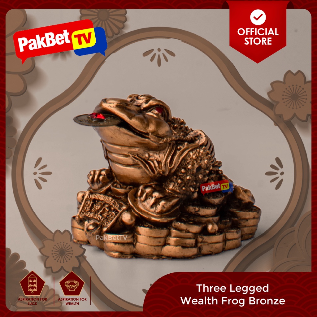 Three Legged Wealth Frog Bronze | Feng Shui by PakBet TV | Shopee ...