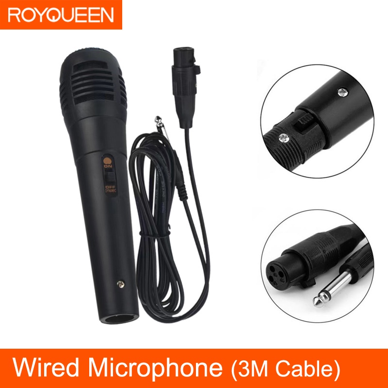 Handheld Microphone Wired Karaoke USB KTV Player 6.5MM Aux 3 Meters ...