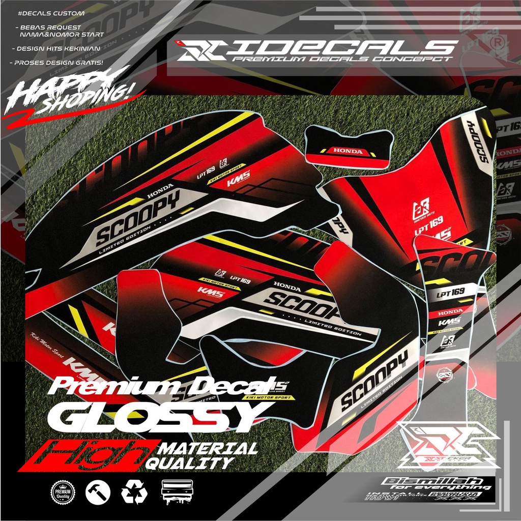 0043 sticker decal fulbody honda Simple racing Design | Shopee Philippines