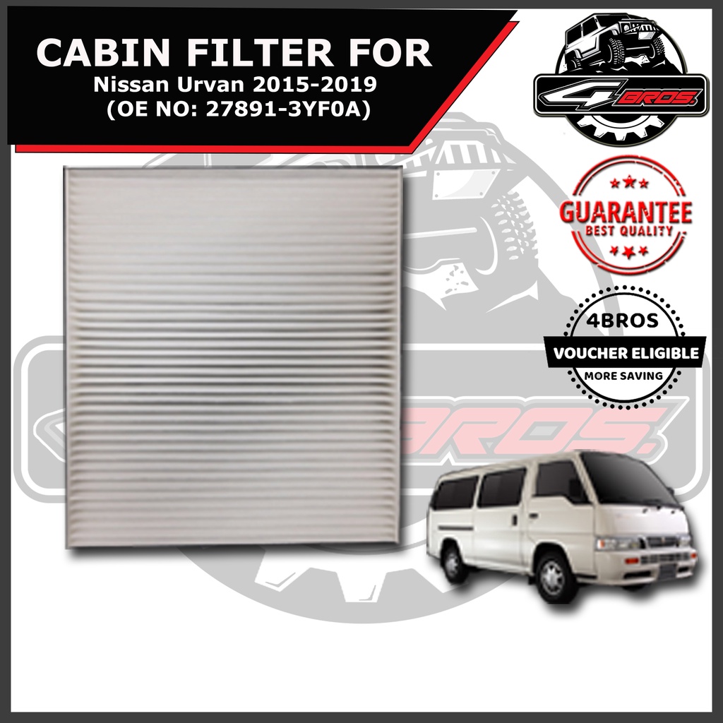 Cabin Filter for Nissan Urvan 2015 to 2019 (27891-3YF0A) | Shopee ...