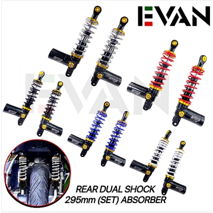 EVAN.SHOP Rear Dual Shock 295mm(Set) Absorber (Aerox/Rusi rapid 150 ...