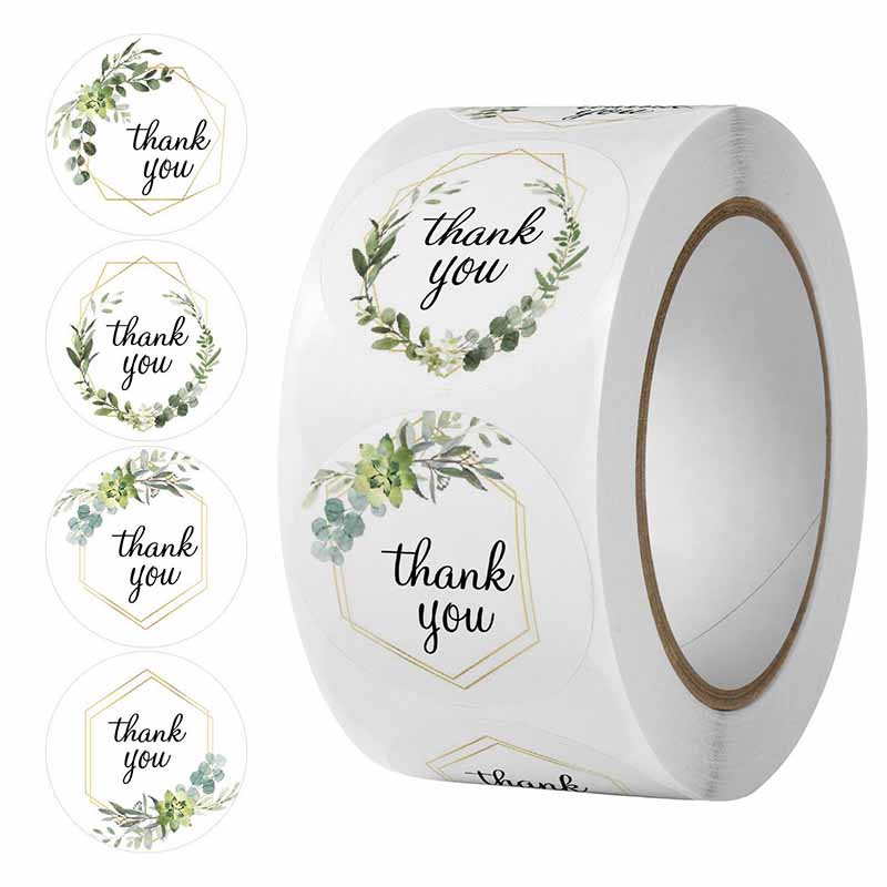 500pcs Labels Flower Thank You Stickers Scrapbooking For Gift ...