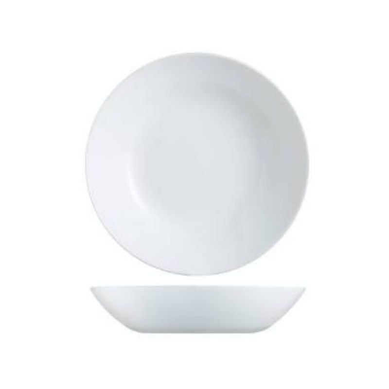 Onhand Arcopal Zelie Plain White 6pcs Soup Plate Microwavable 20cm ...