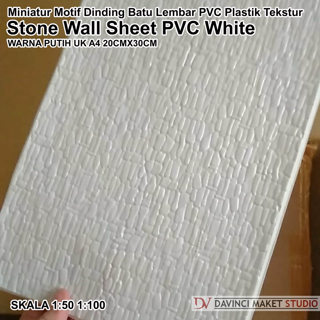 PUTIH Miniature Motif Stone Wall Sheet Pvc Plastic Texture Diorama ...