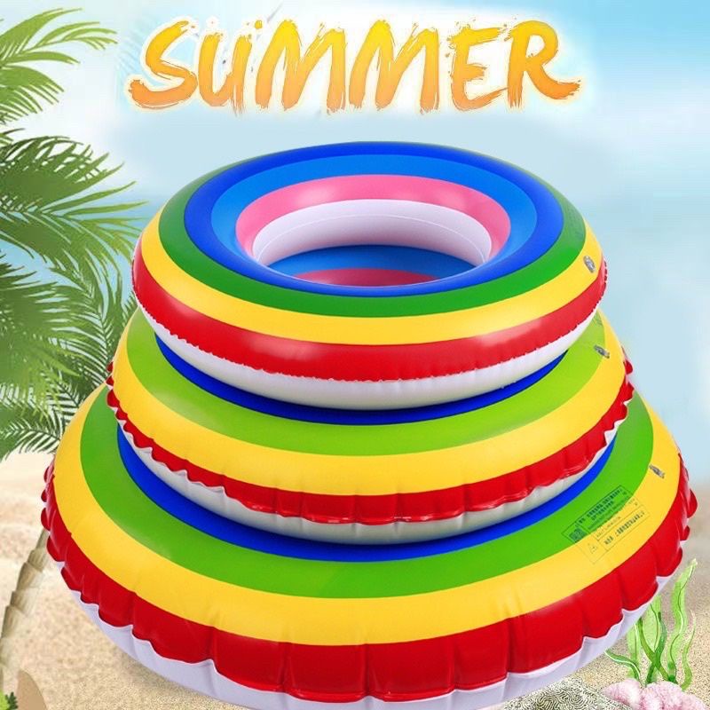 Rainbow/Stripe Colorful Swimming Ring Salbabida for kids/Teens/Adult ...