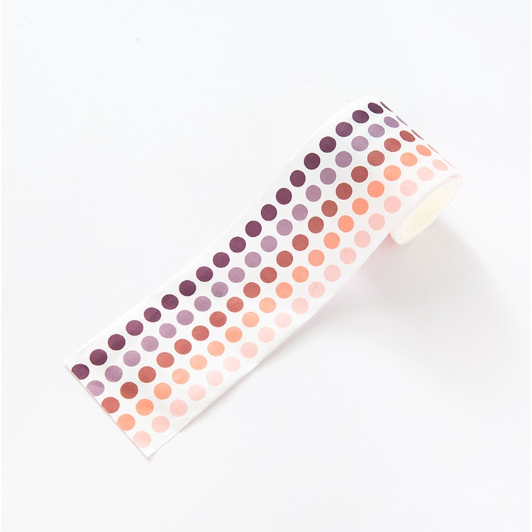 500 PCS / Roll Round Stickers Gradient Marking Sticker Scrapbooking ...