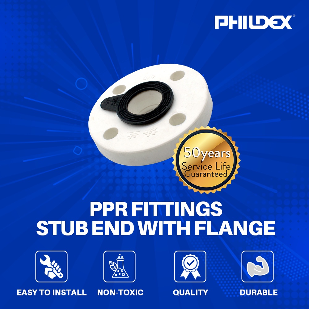 PHILDEX PPR Fittings - Stub End with Flange | Shopee Philippines
