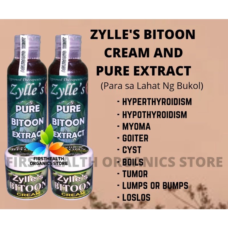 ZYLLE'S Pure Bitoon CREAM (2pcs) and Pure Bitoon EXTRACT(2pcs) | Shopee ...